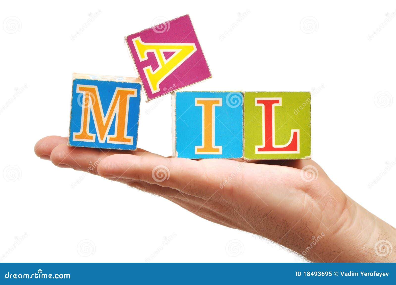 Color Blocks with Letters Form a Word Stock Image - Image of isolated ...