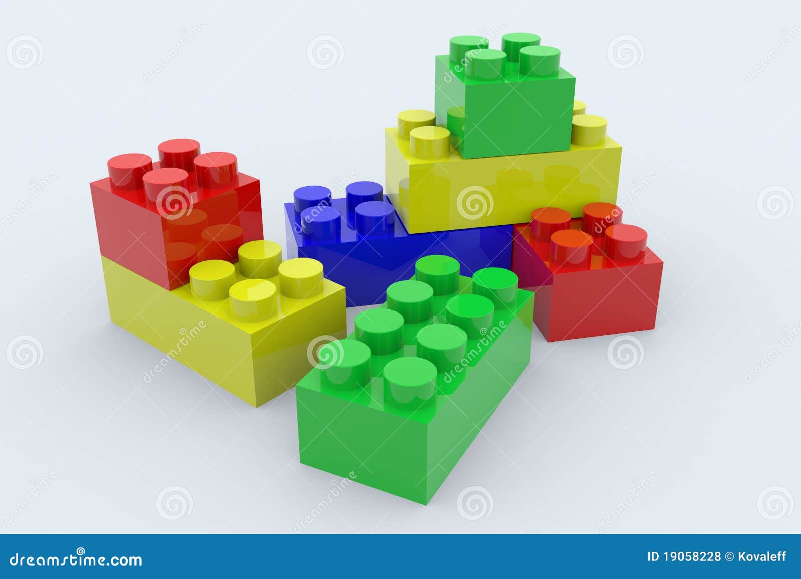 Color blocks. Toy stock illustration. Illustration of learning - 19058228