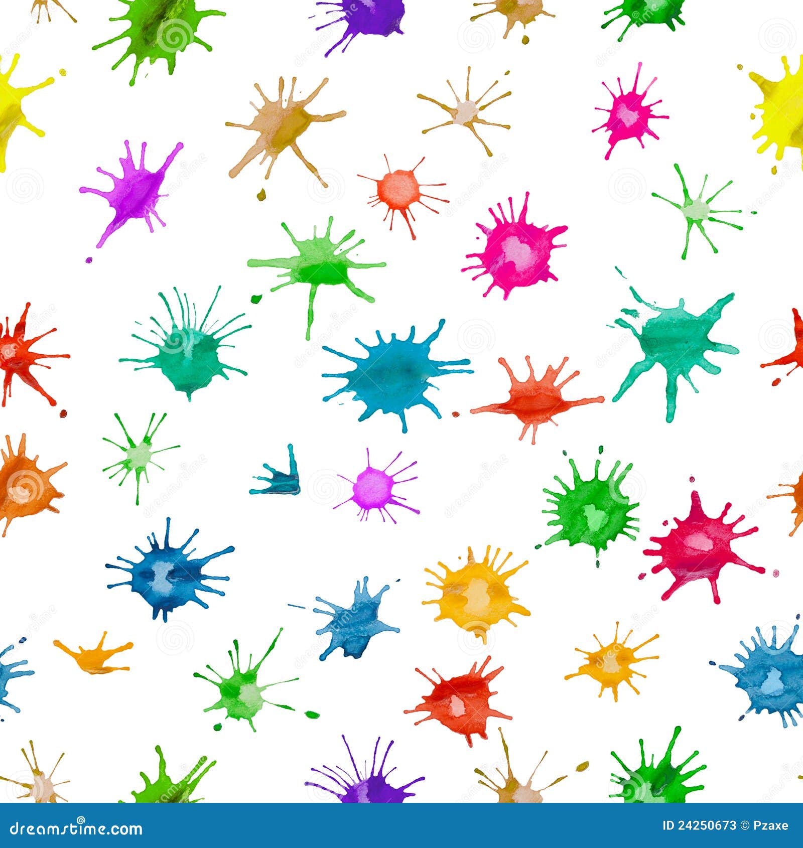 Color Blots On A White - Seamless Texture Royalty-Free Stock ...