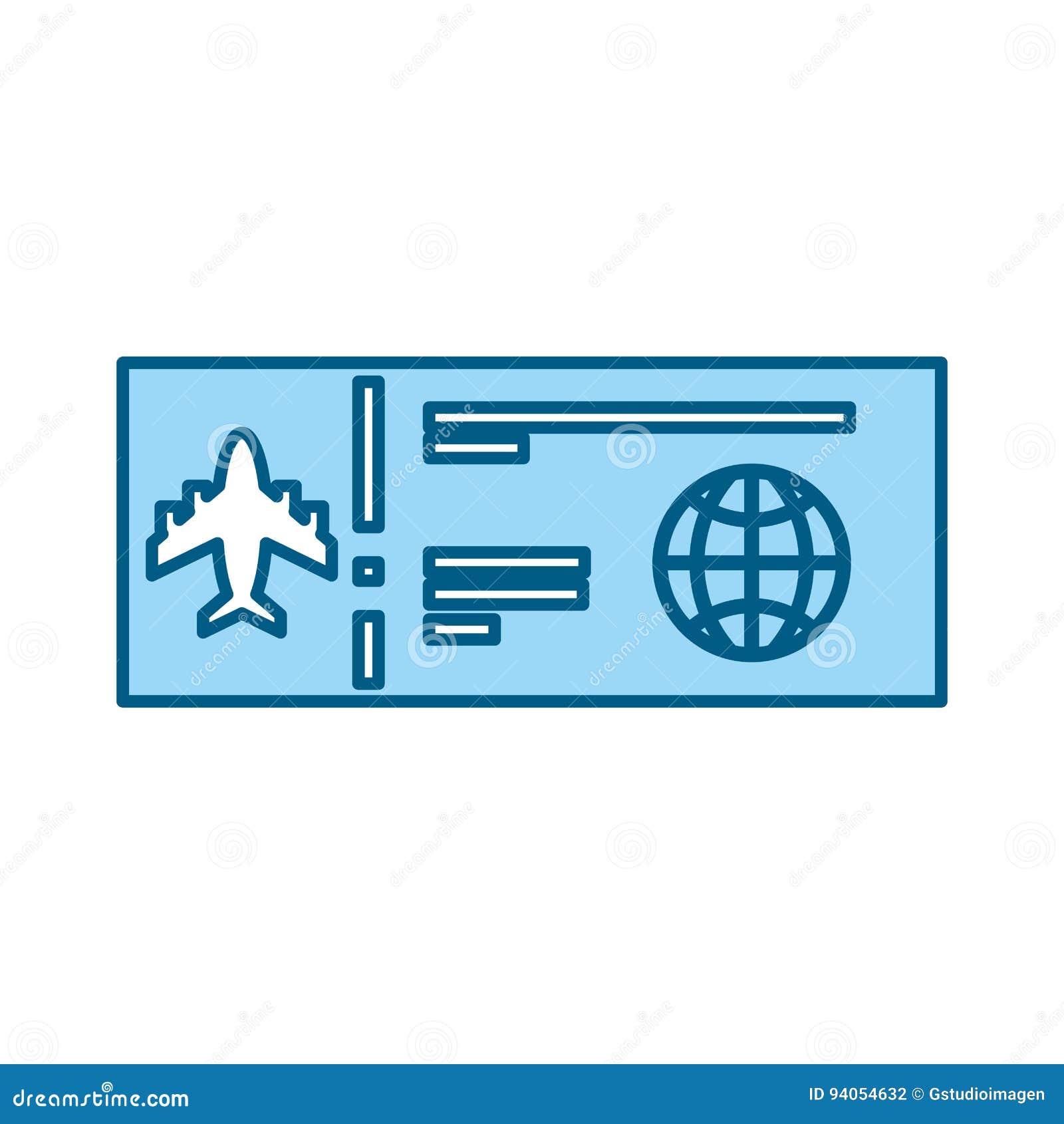 Airplane Ticket Clipart. Boarding Pass Isolated Simple Clipart Vector ...