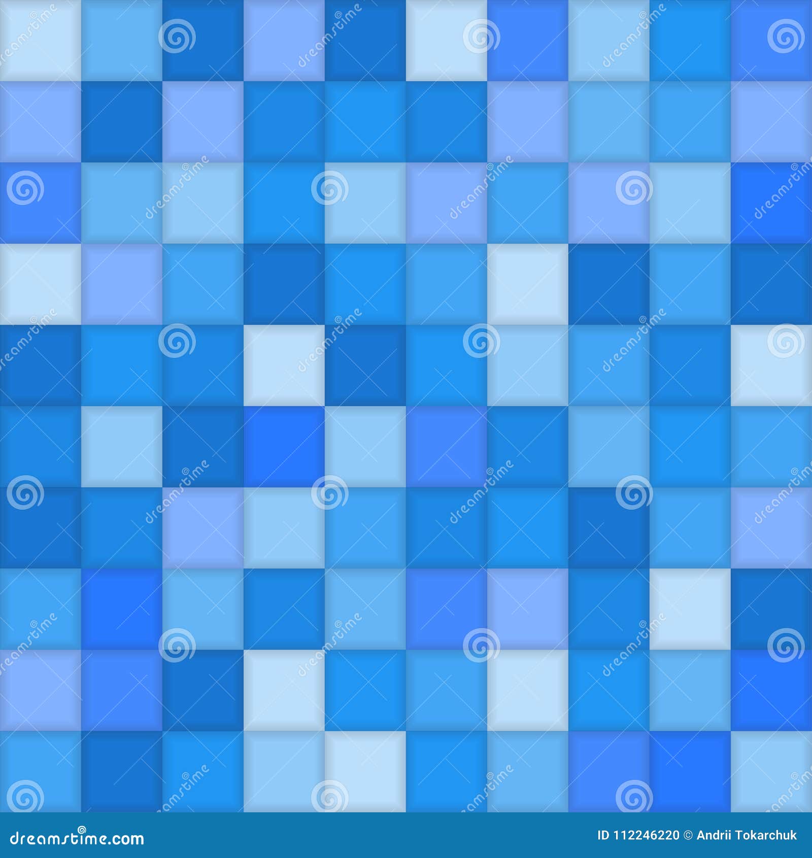 Color Blue Mosaic Tile Square Vector. Stock Vector - Illustration of ...