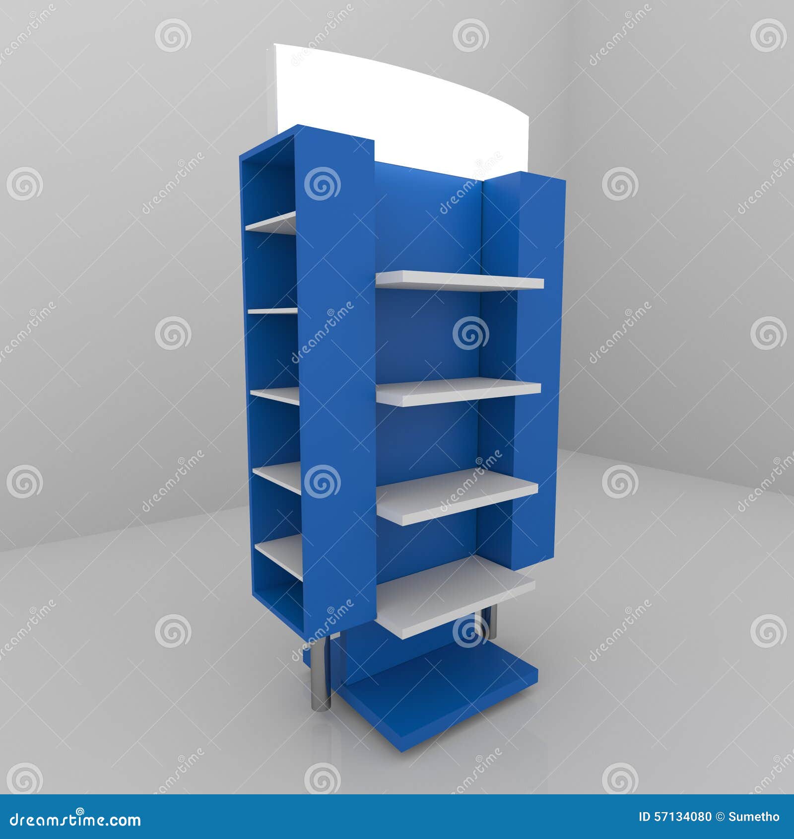 Color blue shelves stock illustration. Illustration of white - 57134080