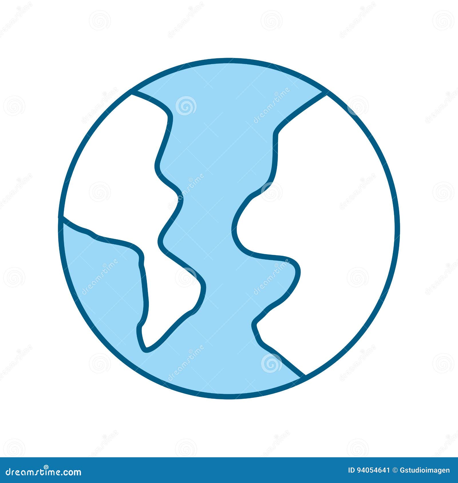 Color blue world cartoon stock vector. Illustration of science - 94054641