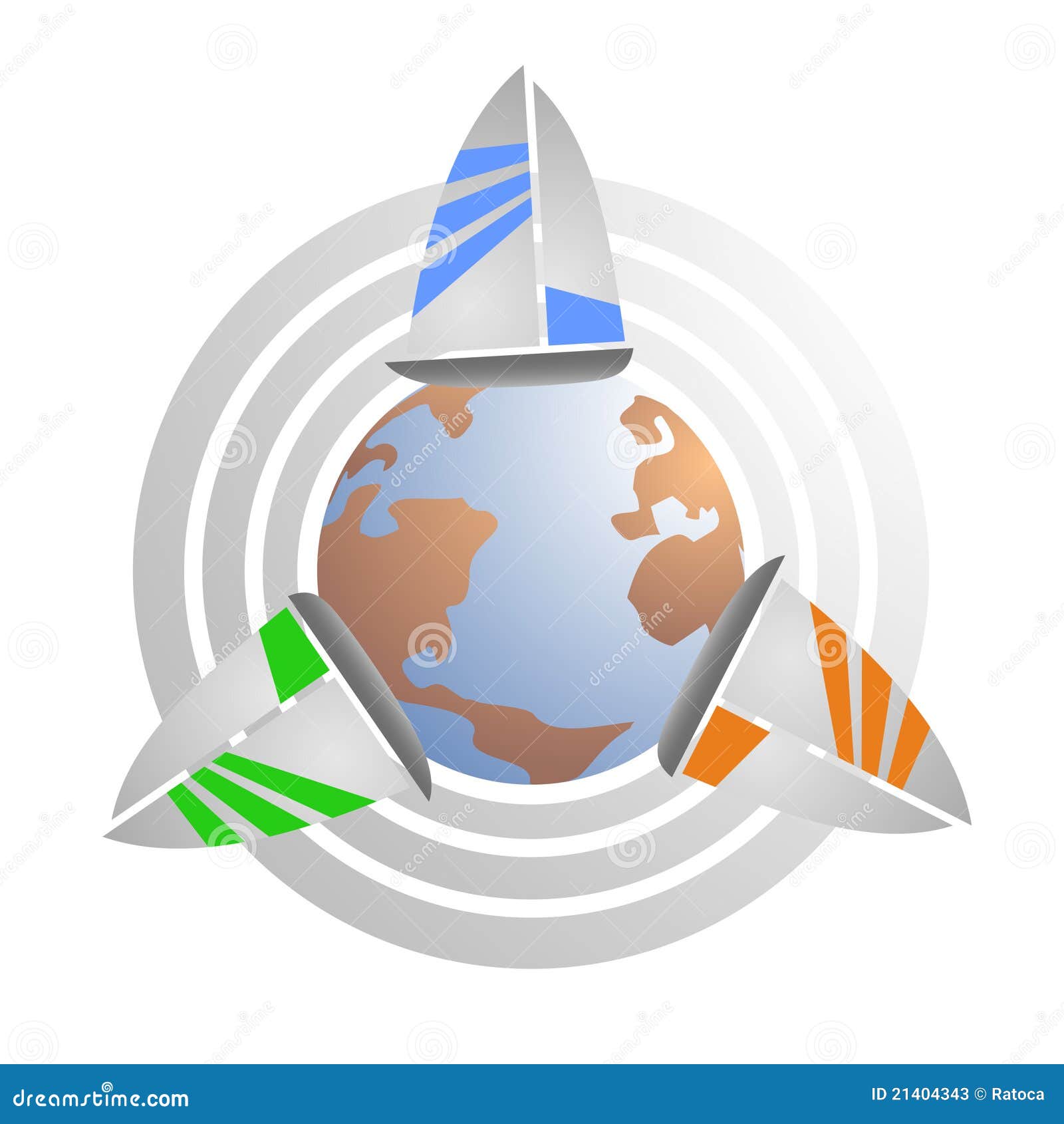 Color boat world stock vector. Illustration of floats - 21404343