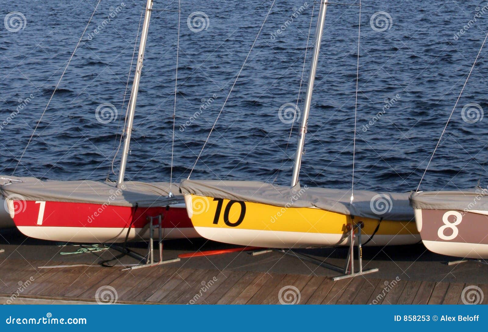 Color boats stock image. Image of ocean, yellow, sports - 858253