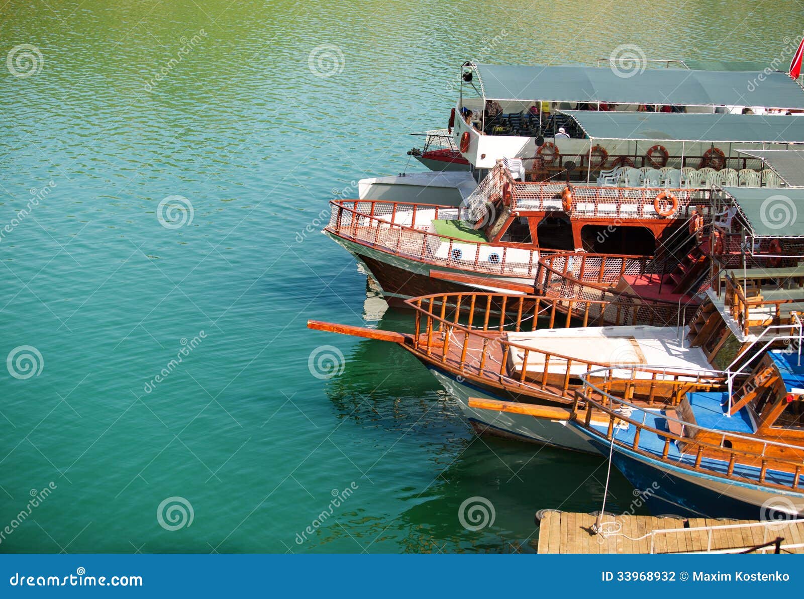 Color Boats stock photo. Image of nautical, harbor, excursion - 33968932