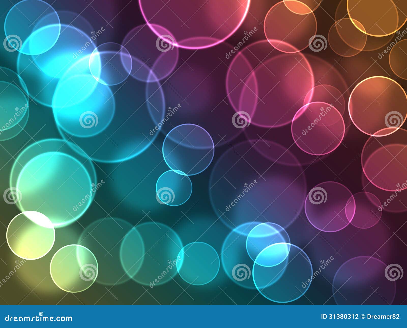 Color Bokeh Against a Dark Background for Use at Graphic Design Stock ...