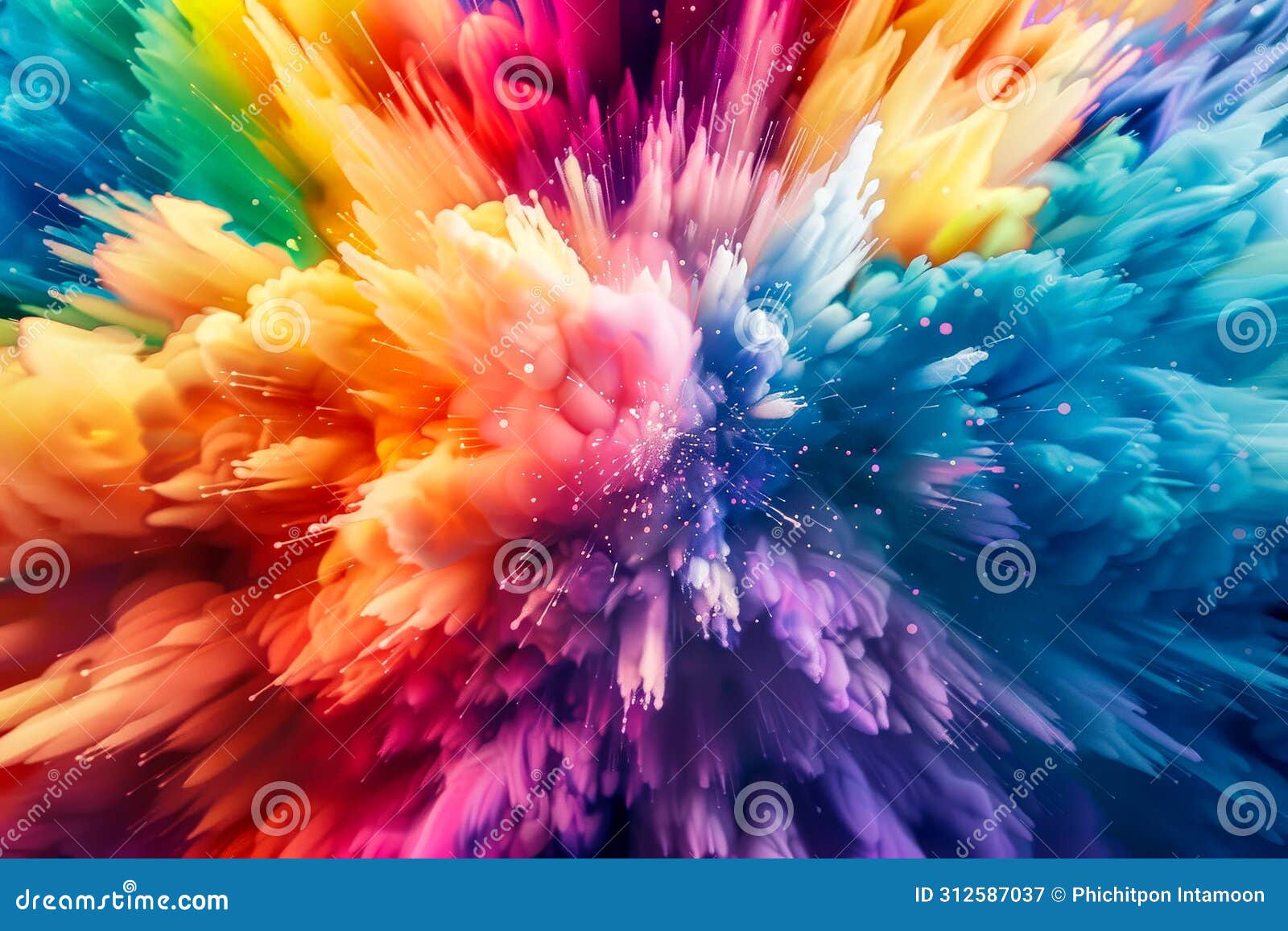 Color Bombs Explode Bright Background, HD, Generative Ai Stock Image ...