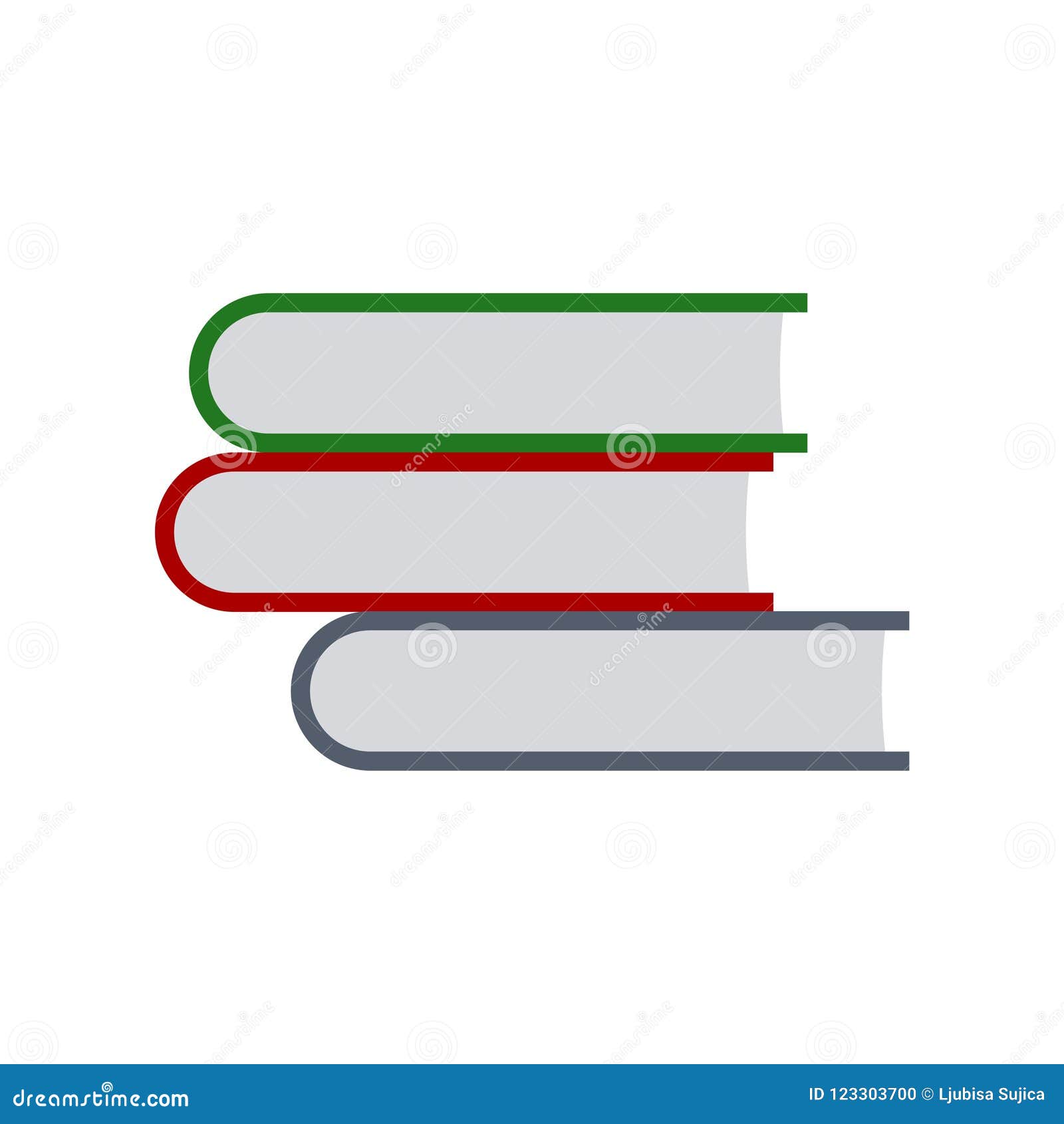 Color Book Icon in Flat Style Stock Vector - Illustration of library ...