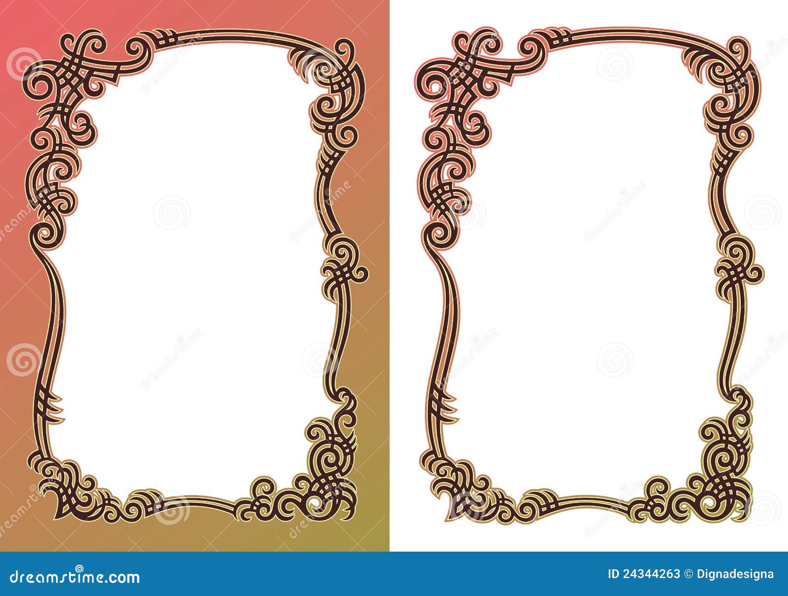 Color border stock vector. Illustration of vector, ornament - 24344263