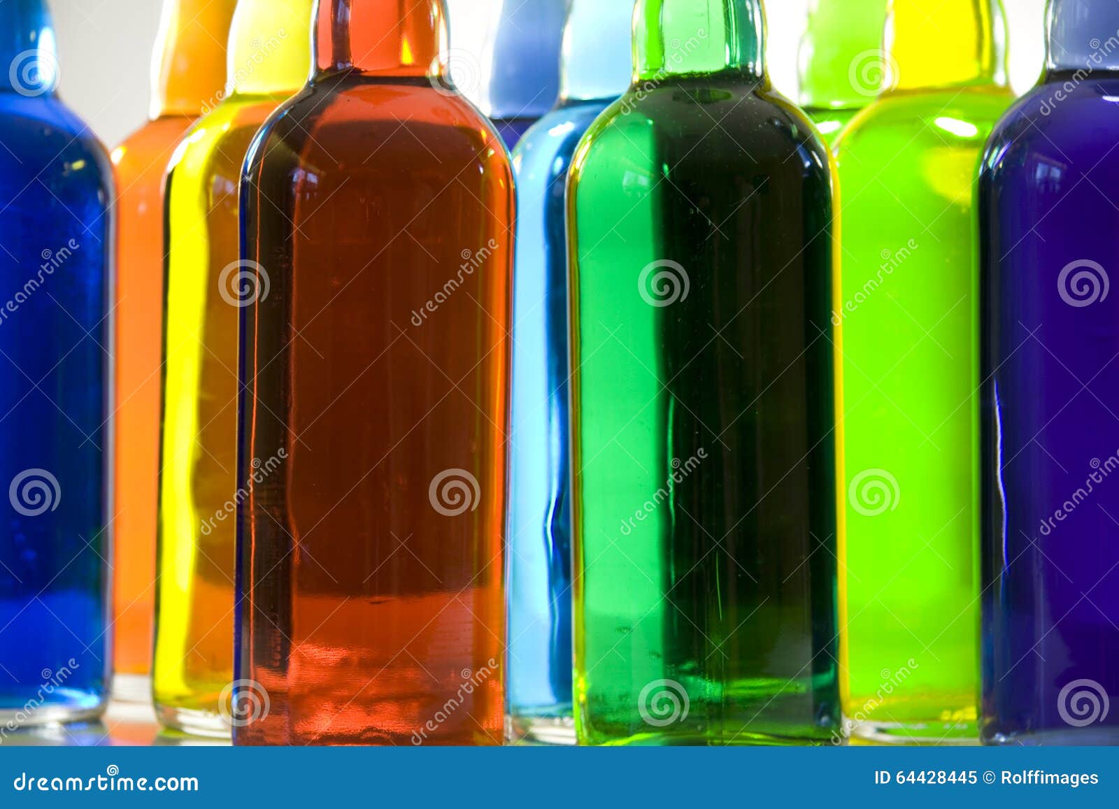Color Bottles On A White Background Royalty-Free Stock Photo ...