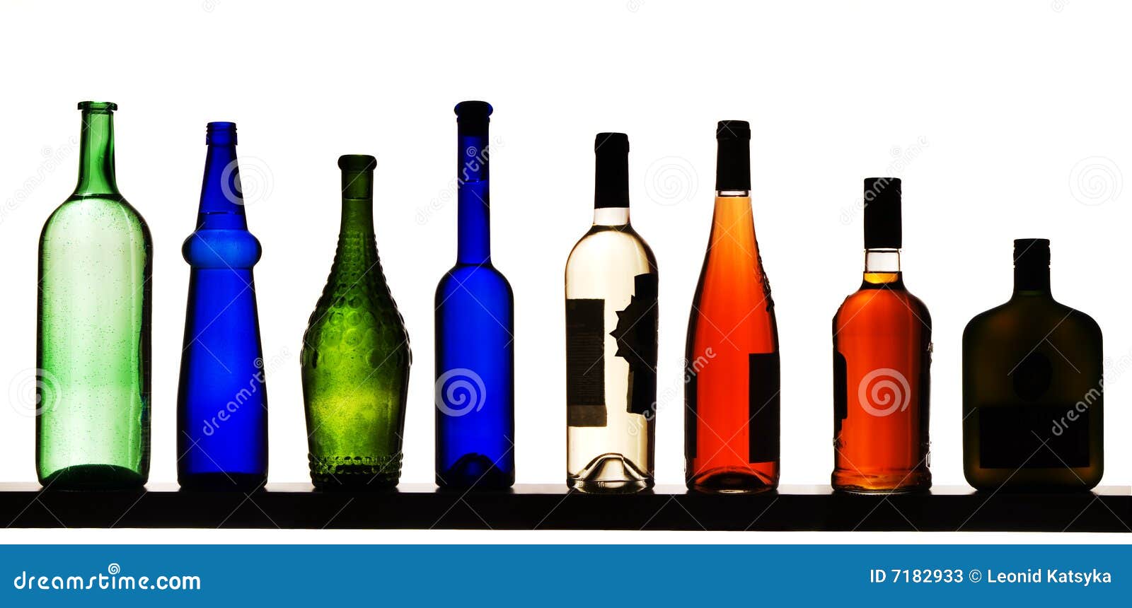 Color Bottles On A White Background Royalty-Free Stock Photo ...