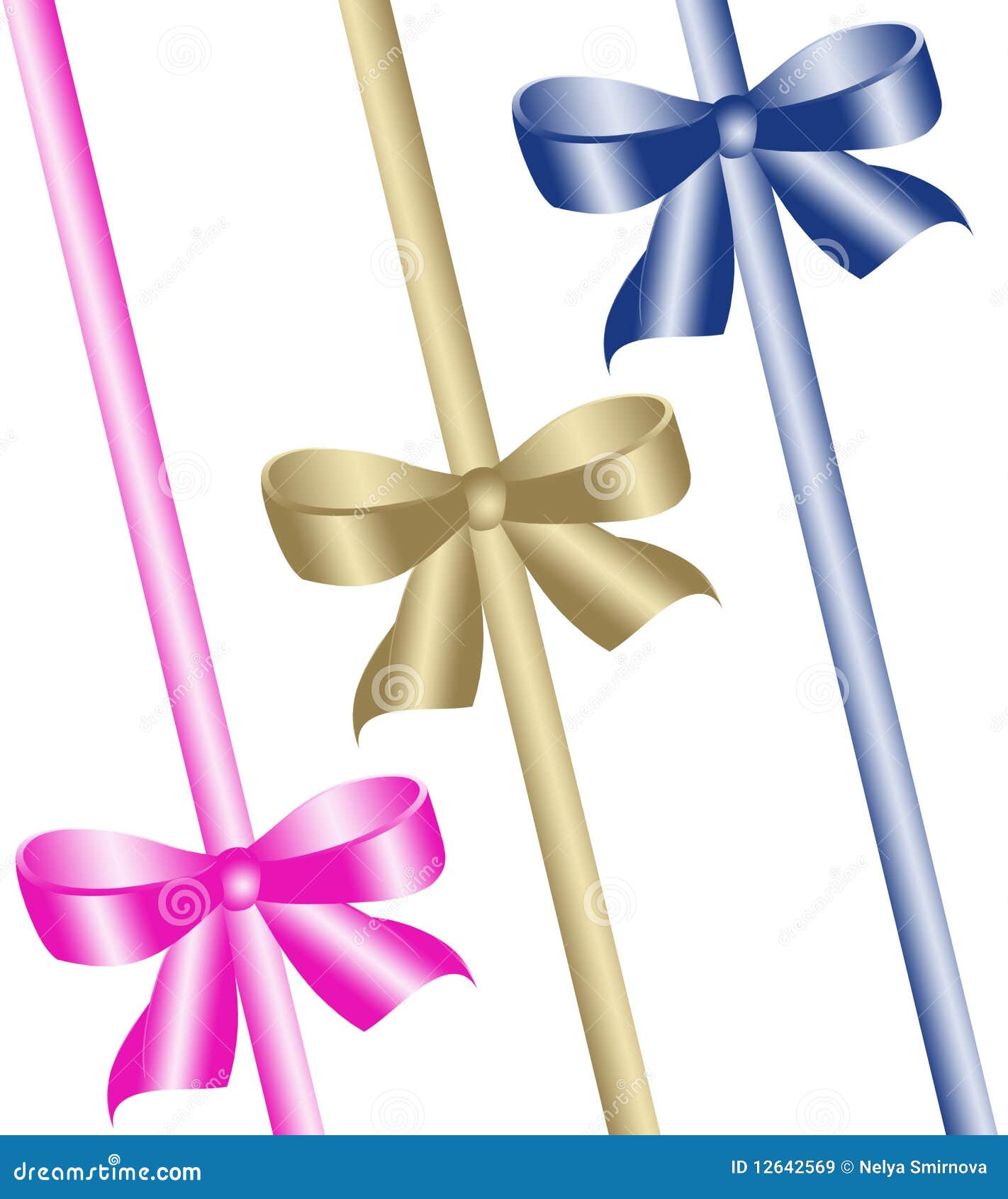 Color bows stock illustration. Illustration of element - 12642569