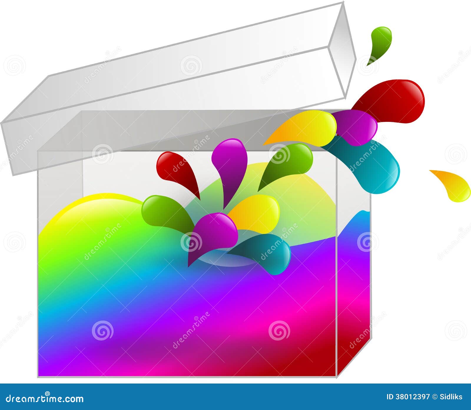 Color box stock illustration. Illustration of happy, gift - 38012397