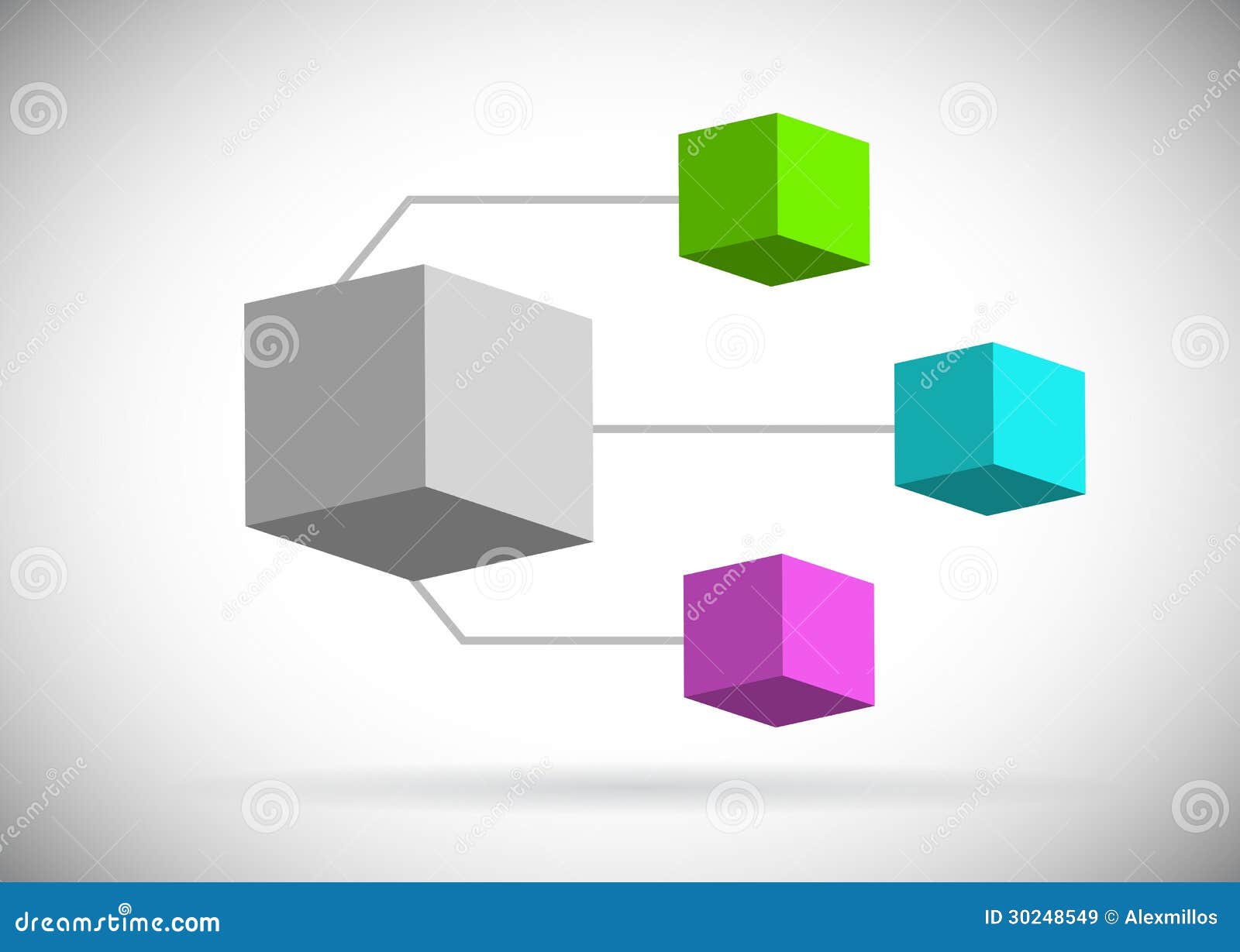 Color Boxes Diagram Illustration Design Stock Illustration ...