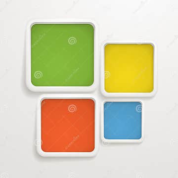 Color Boxes. Template for a Text Stock Vector - Illustration of board ...