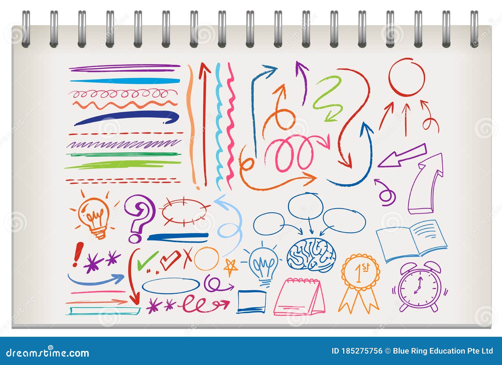 A color brainstorming note stock vector. Illustration of coloured ...