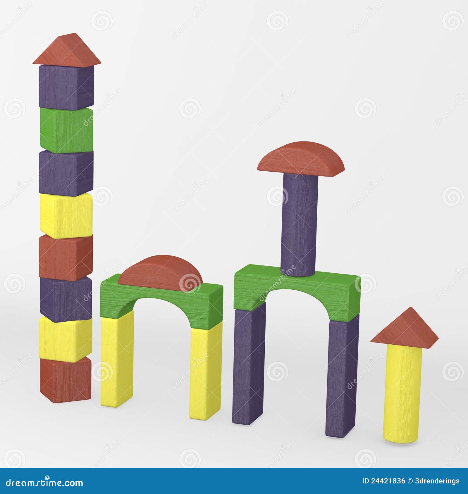 Color brick box stock illustration. Illustration of blocks - 24421836