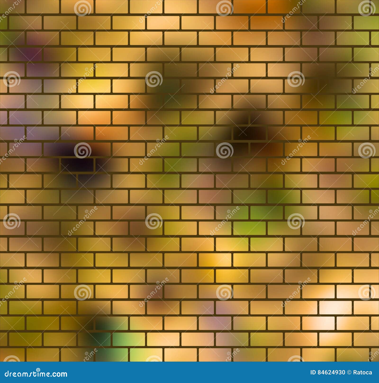 Color Brick Wall Background Stock Illustration - Illustration of ...