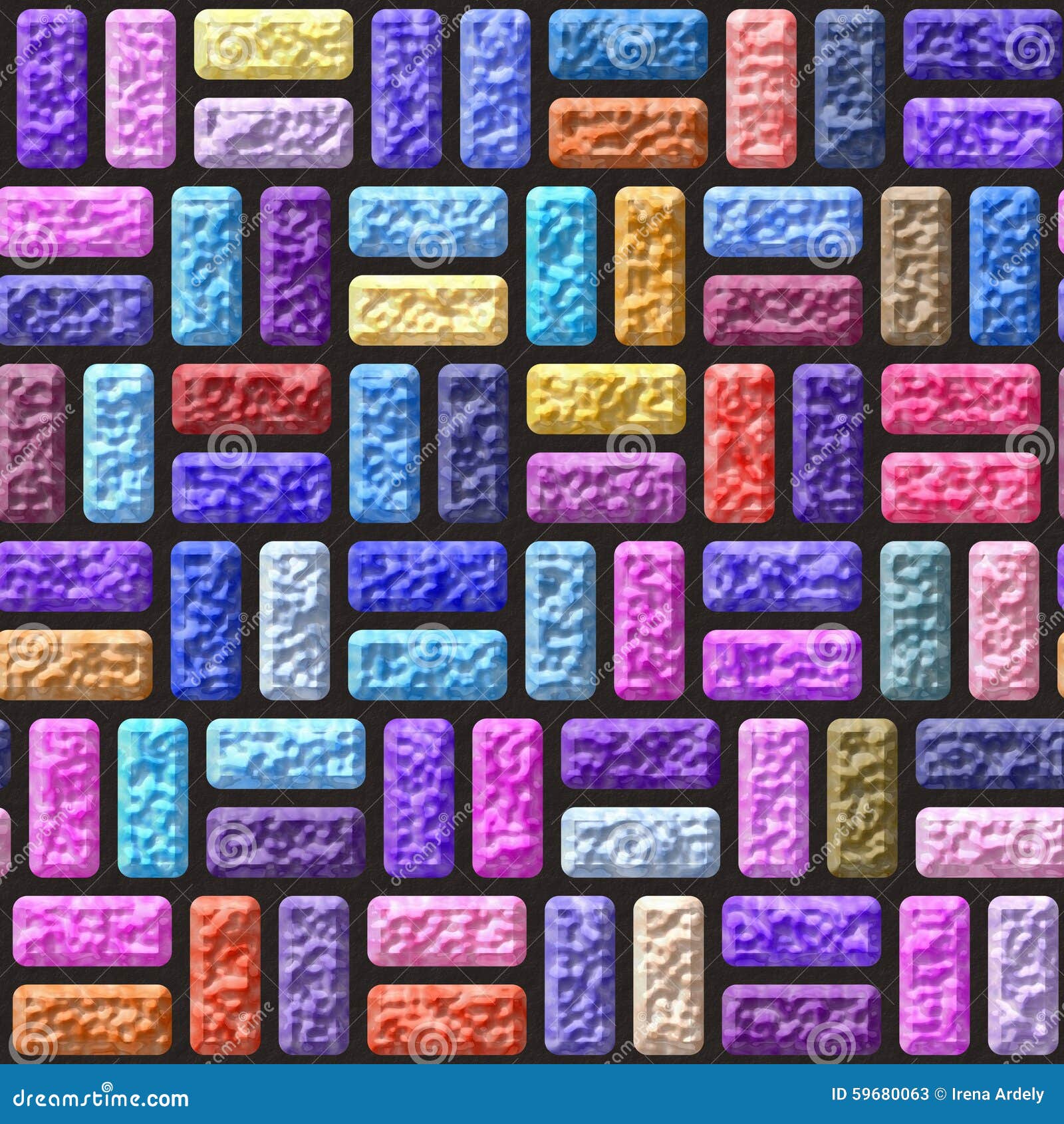 Color Bricks Stone Seamless Pattern Texture Stock Illustration ...