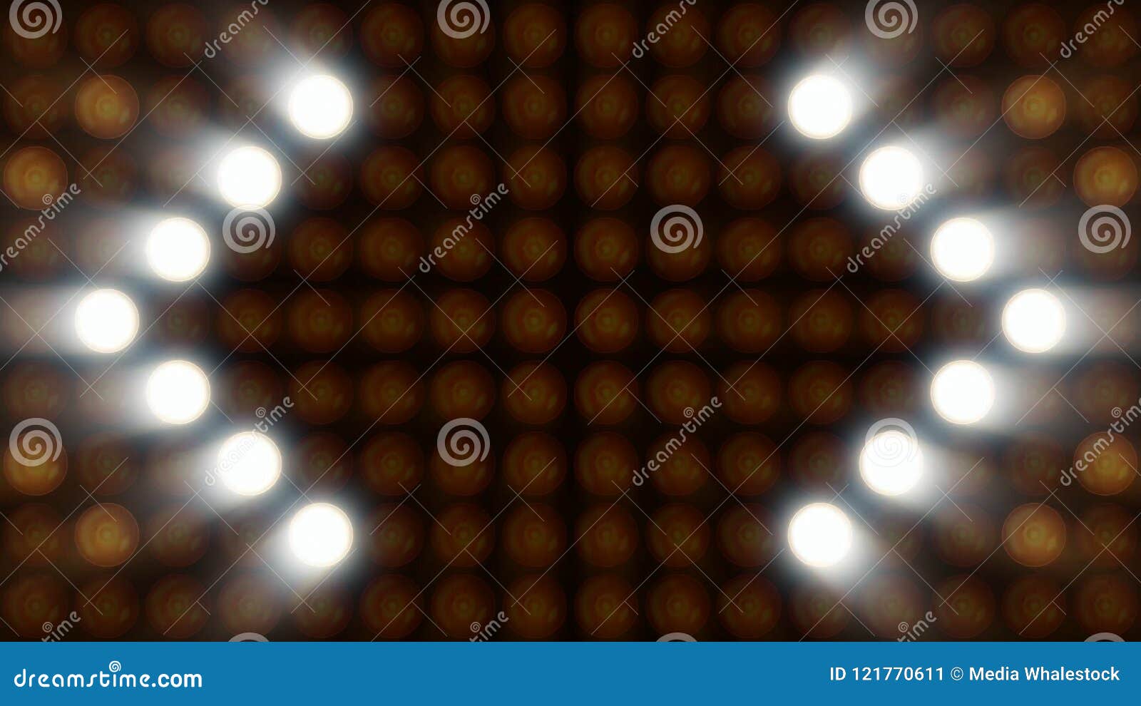 Color Bright Stage Lights Flashing. Spotlight and Wall Dance Stock ...