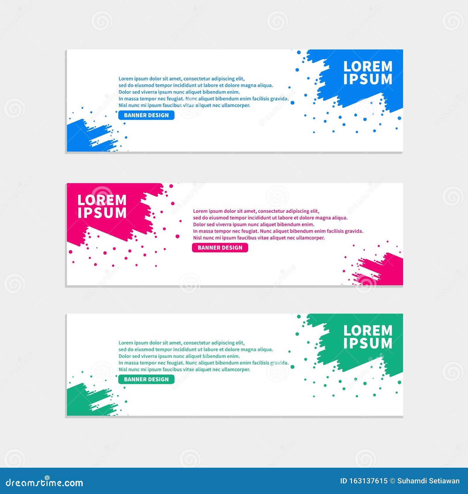 Color Brush Banner Template Design Vector Stock Vector - Illustration ...