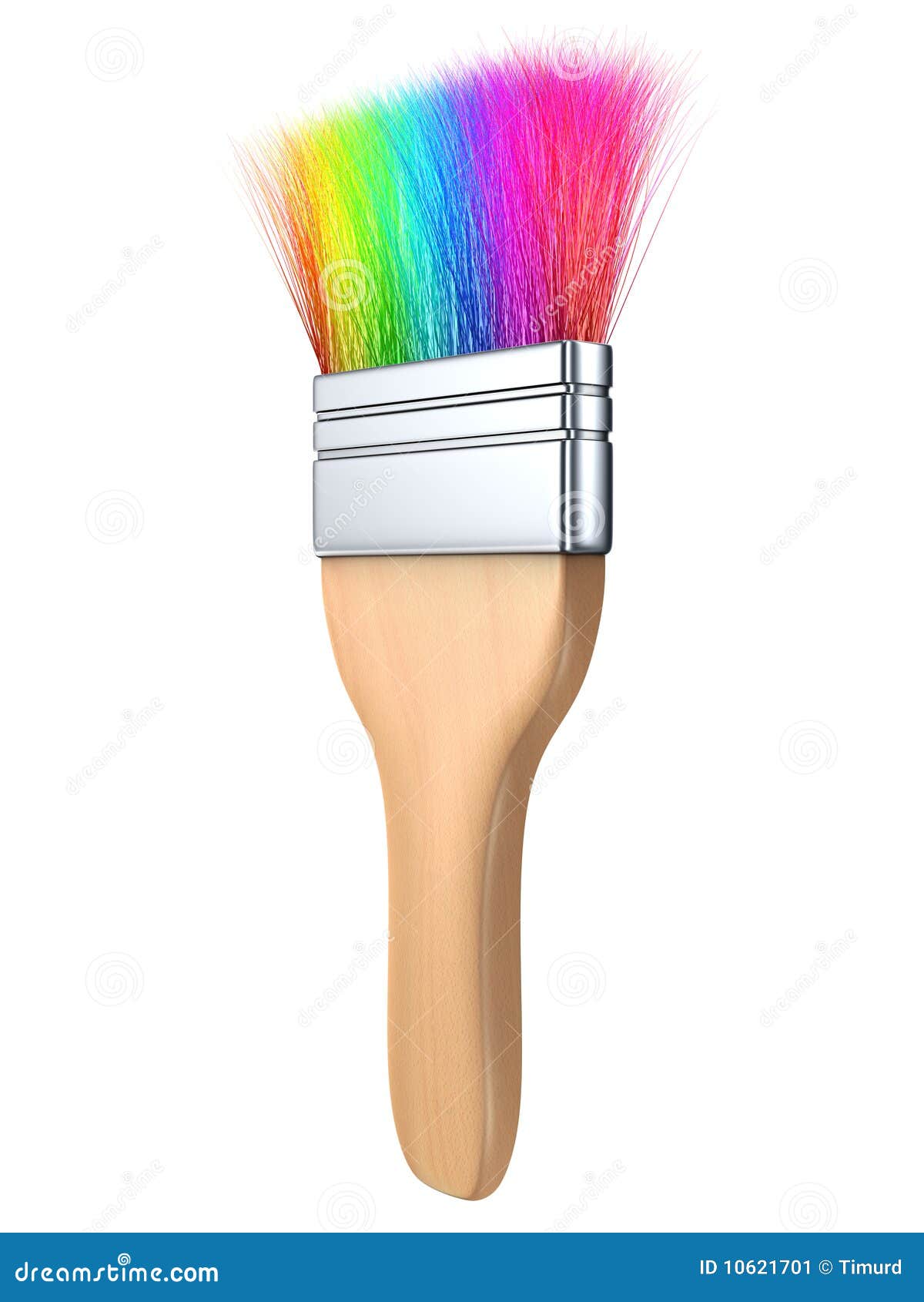 Color brush tool isolated stock illustration. Illustration of wood ...