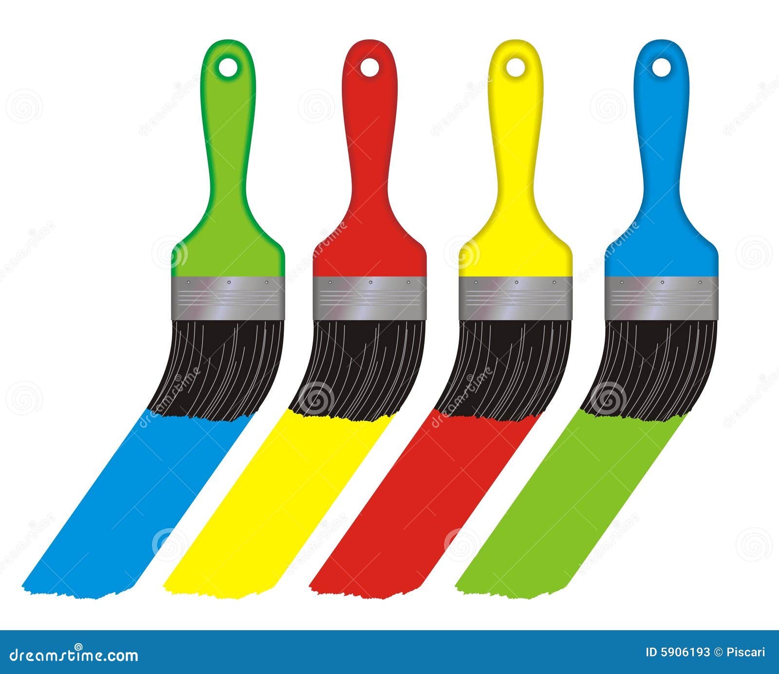 Color Brushes stock vector. Illustration of color, strokes - 5906193