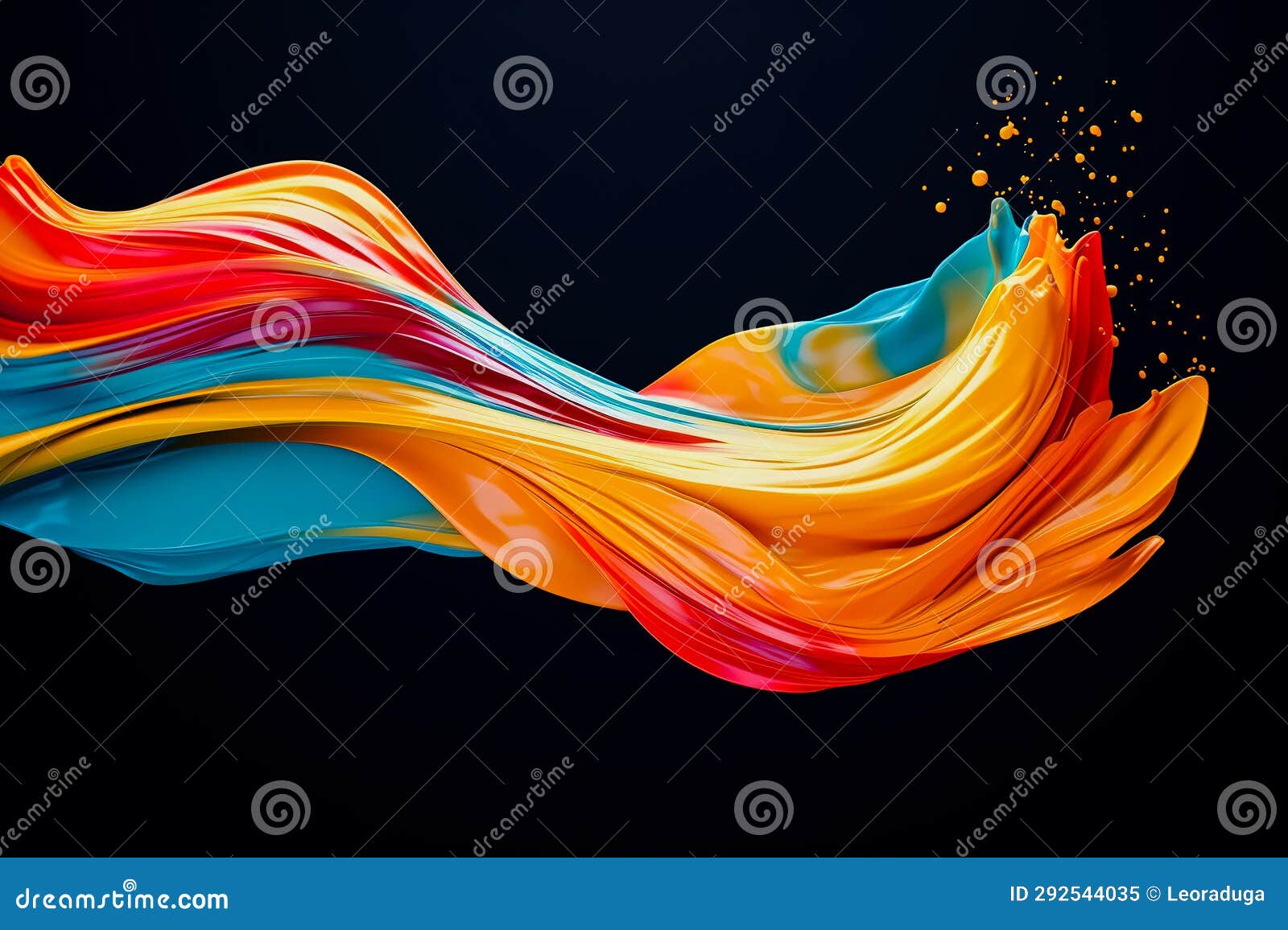 Color Brushstroke Oil or Acrylic Paint Design Element. Generative AI ...