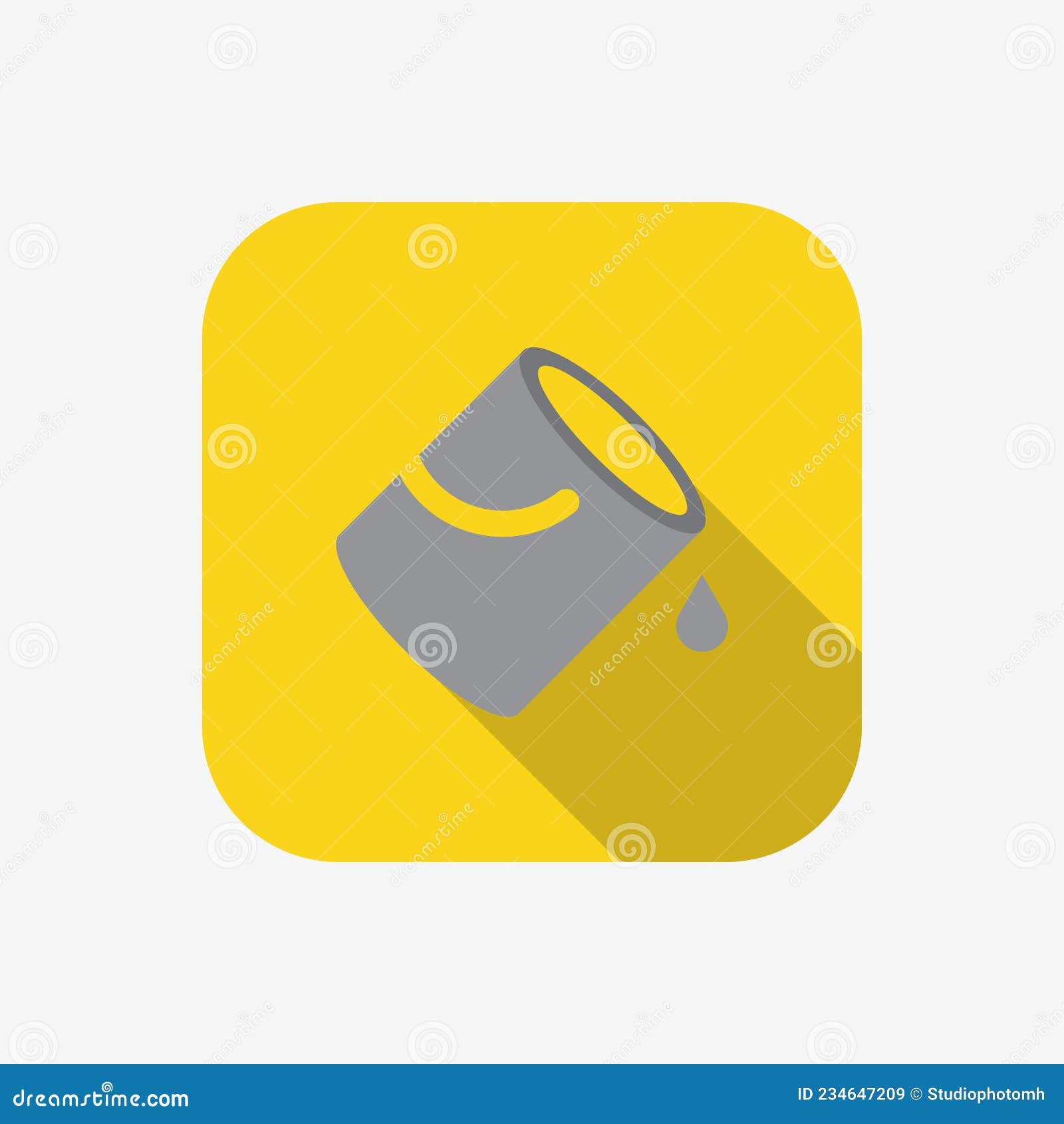 Color Bucket Cartoon Vector And Illustration, Black And White, Hand ...