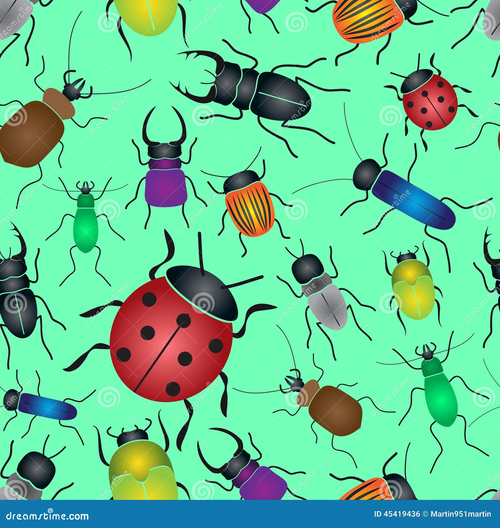 Bugs, Beetles, Watercolor Illustration , Hand-drawn Beetle, Cute ...