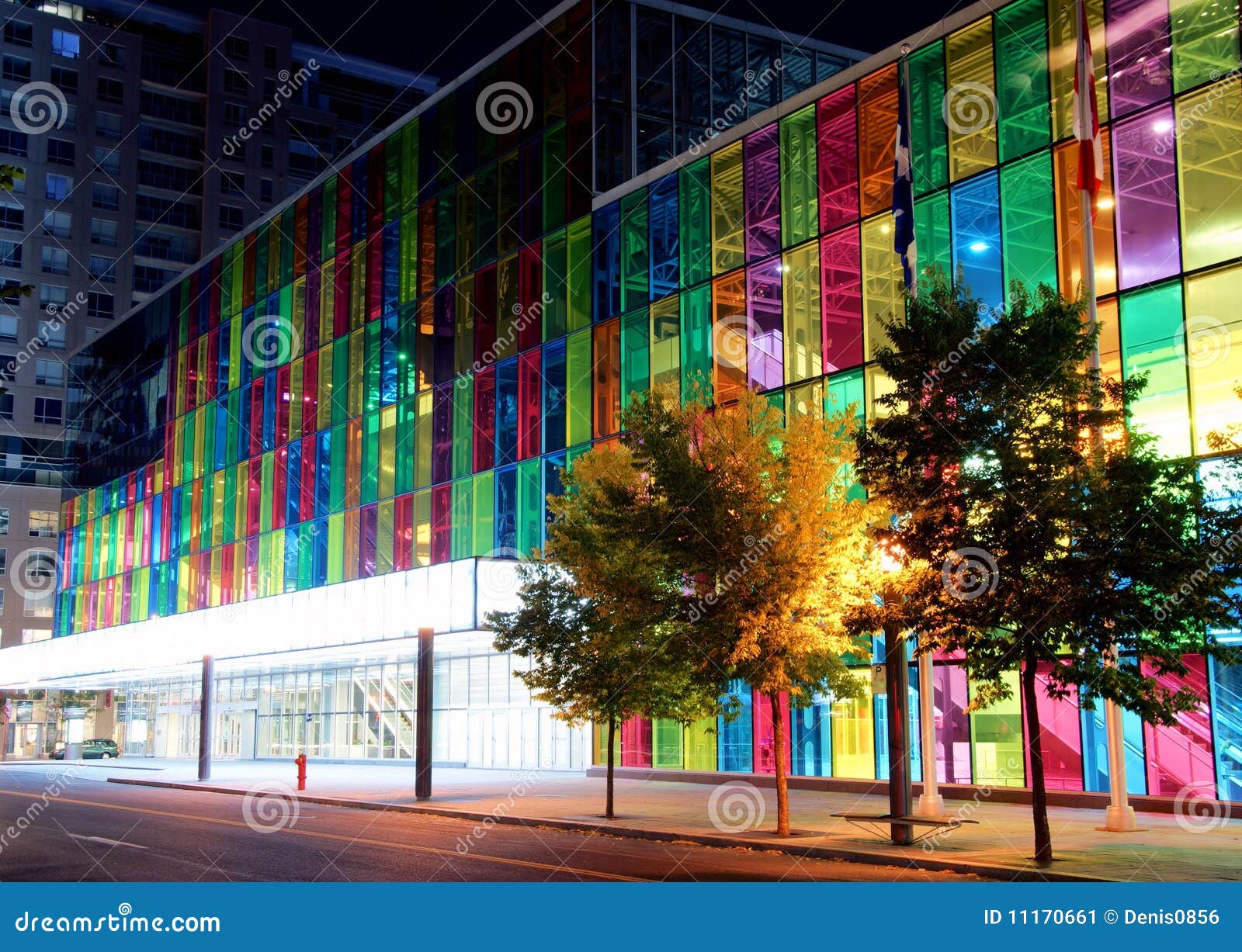 Color Building stock image. Image of yellow, color, trees - 11170661