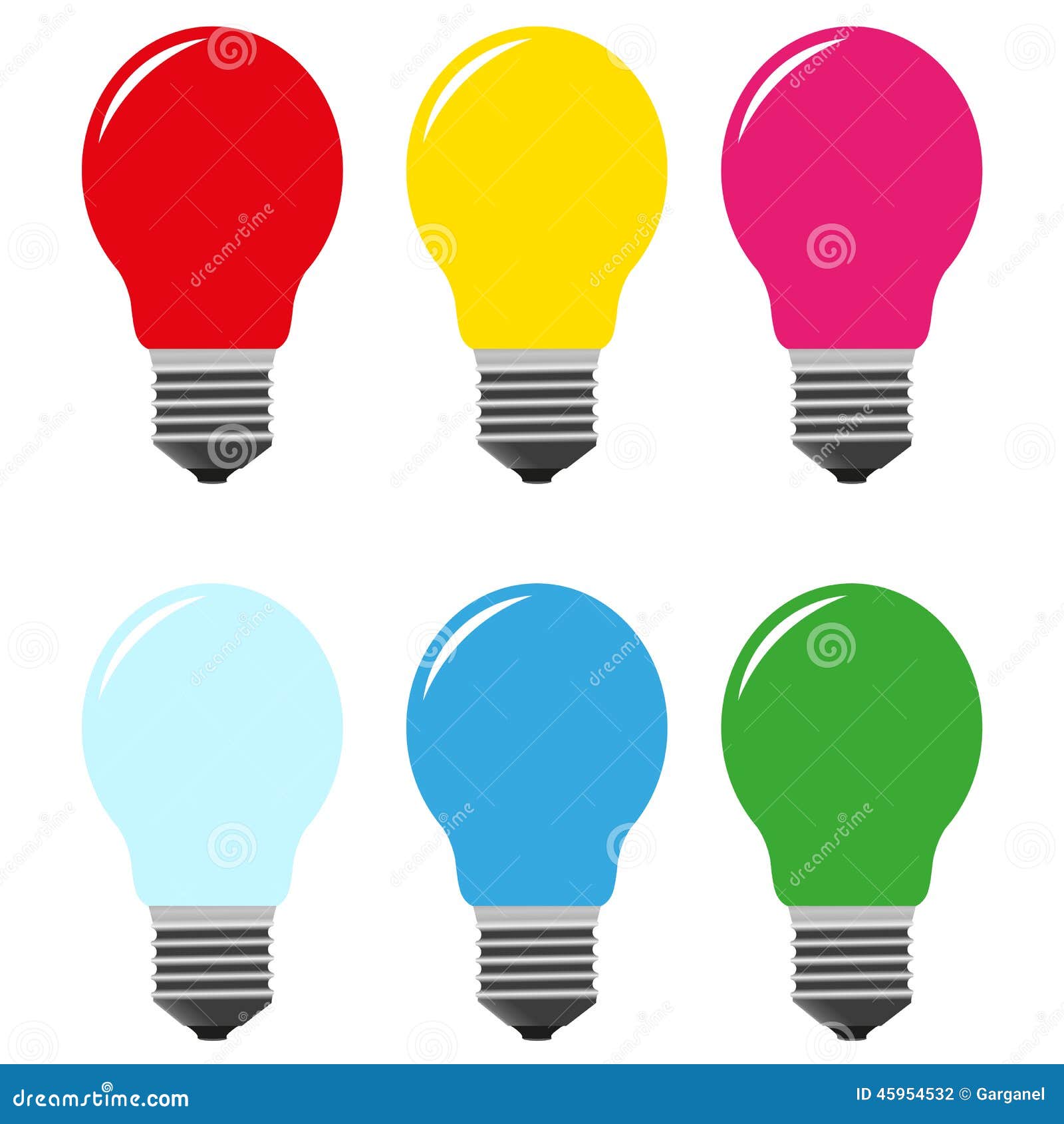 Color bulbs stock vector. Illustration of concept, graphic - 45954532