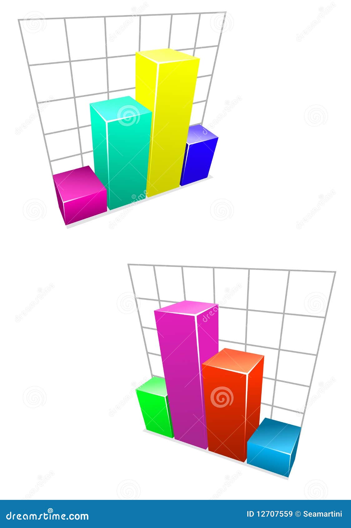 Color business graph stock vector. Illustration of index - 12707559