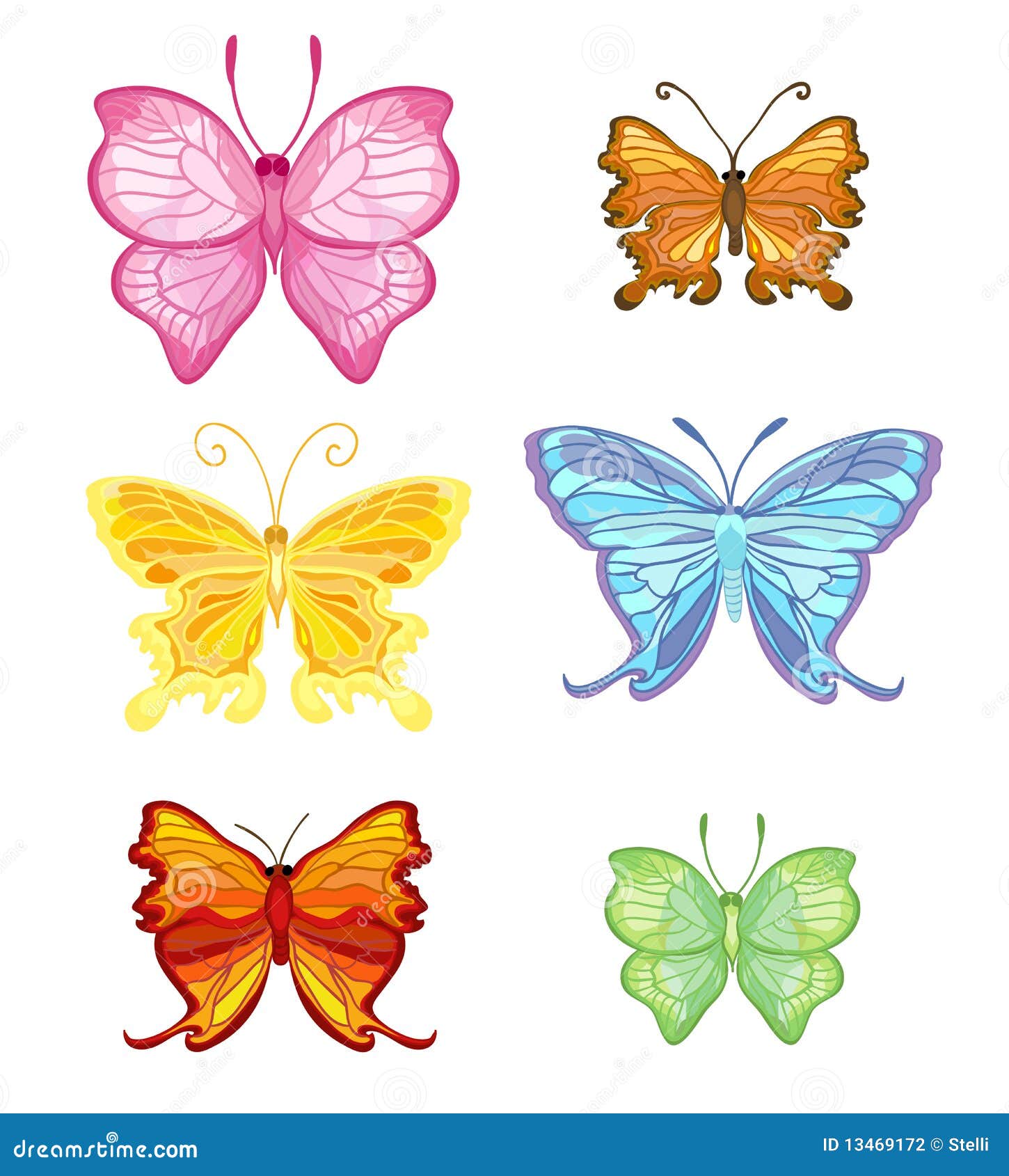 Color butterfly stock vector. Illustration of colorful - 13469172