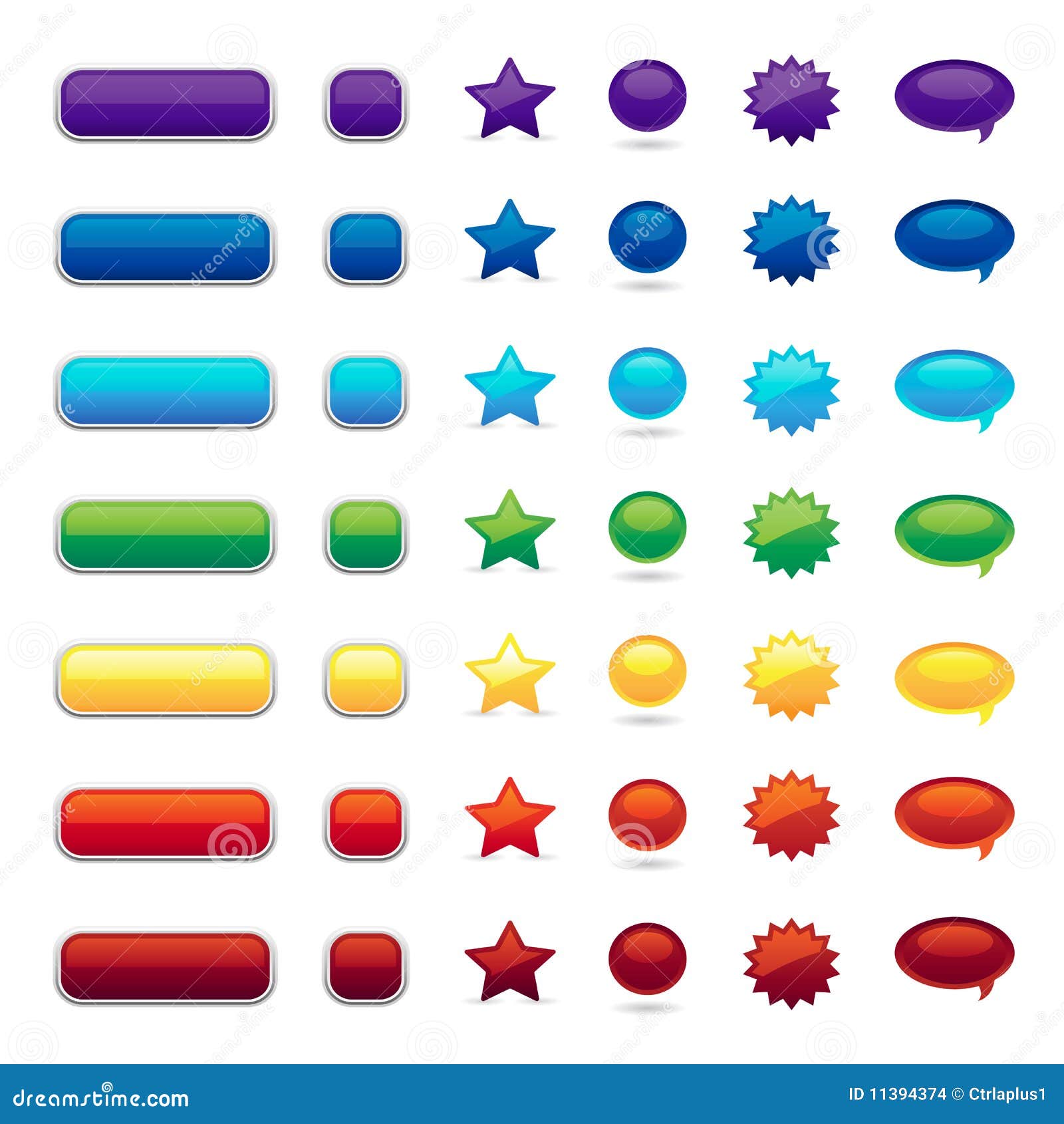 Color button stock vector. Illustration of color, violet - 11394374