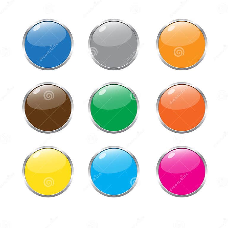 Color button vector set stock vector. Illustration of badge - 43827149