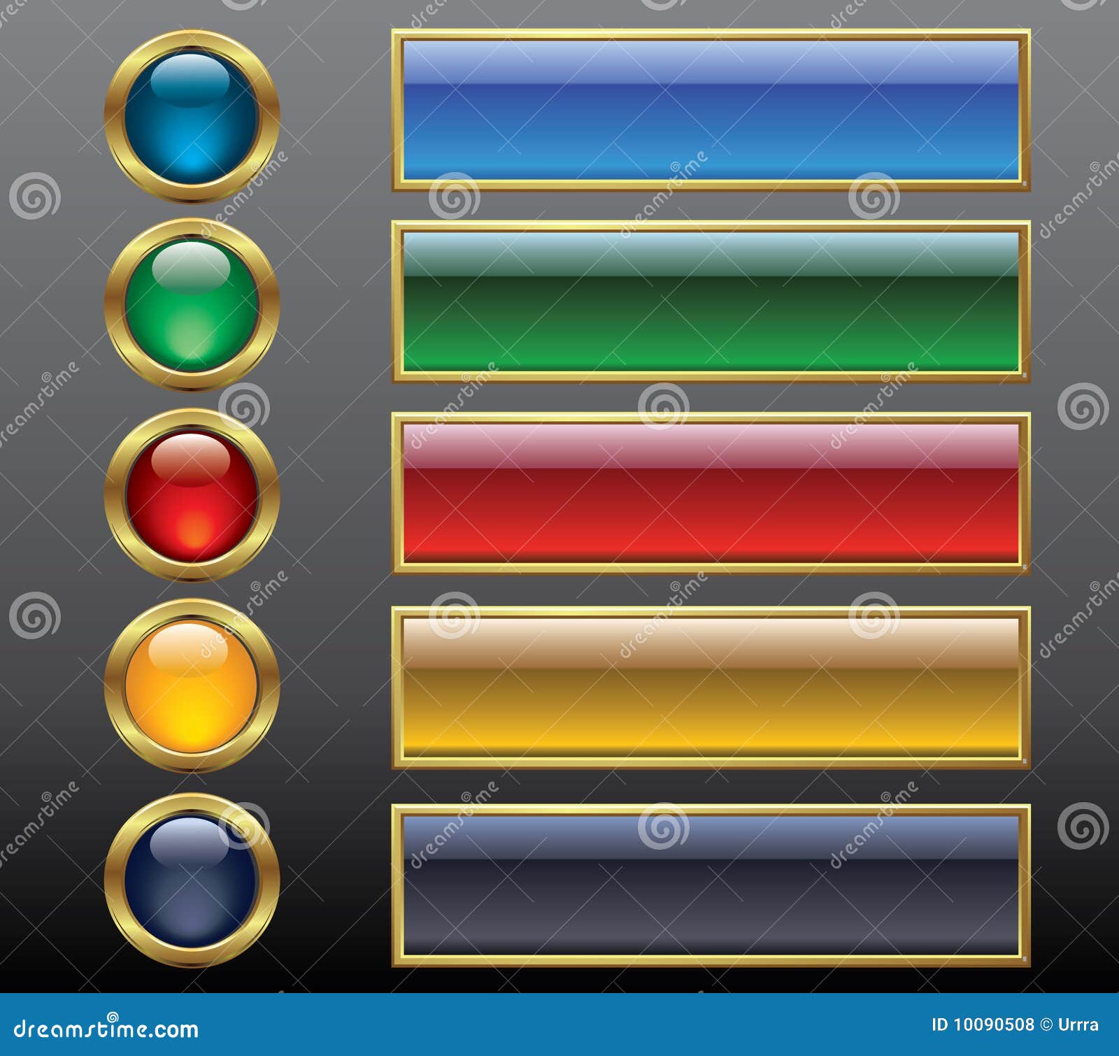 Color buttons. stock vector. Illustration of elements - 10090508