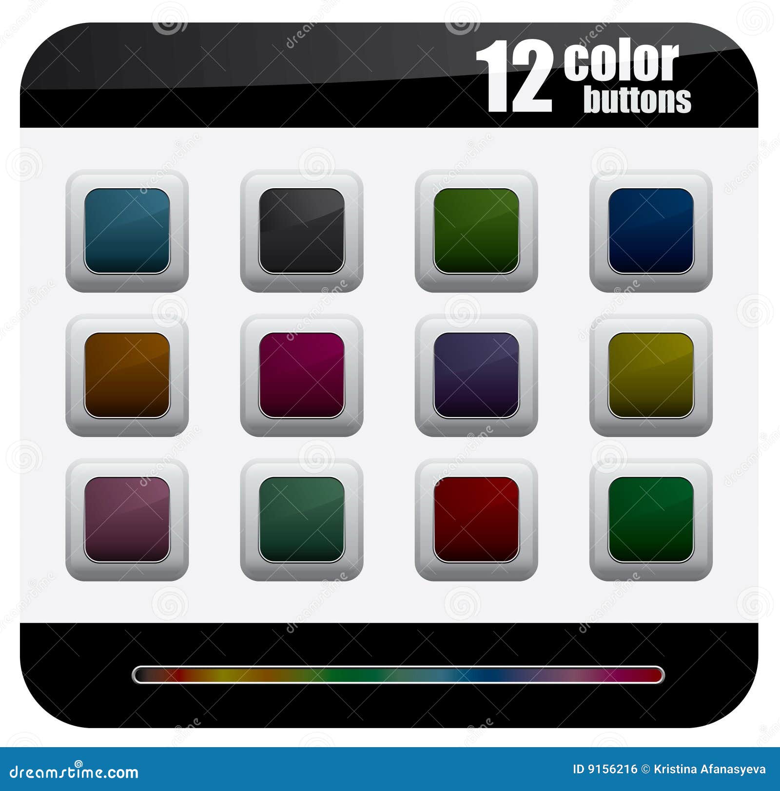 Color Buttons stock vector. Illustration of graphic, metallic - 9156216