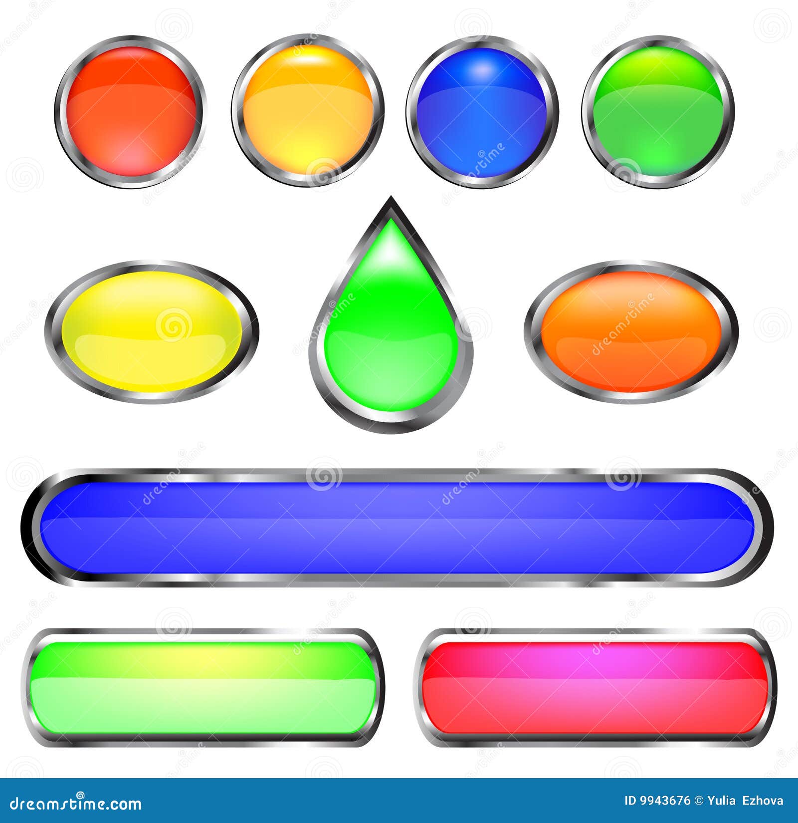 Color buttons stock vector. Illustration of color, rectangle - 9943676