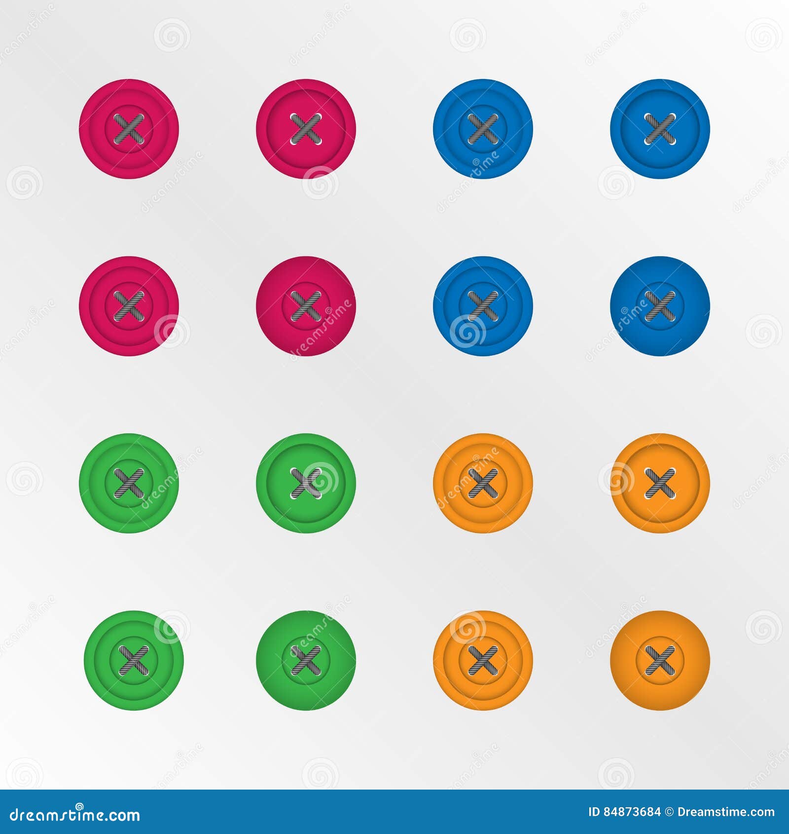 Color buttons isolated. stock vector. Illustration of green - 84873684