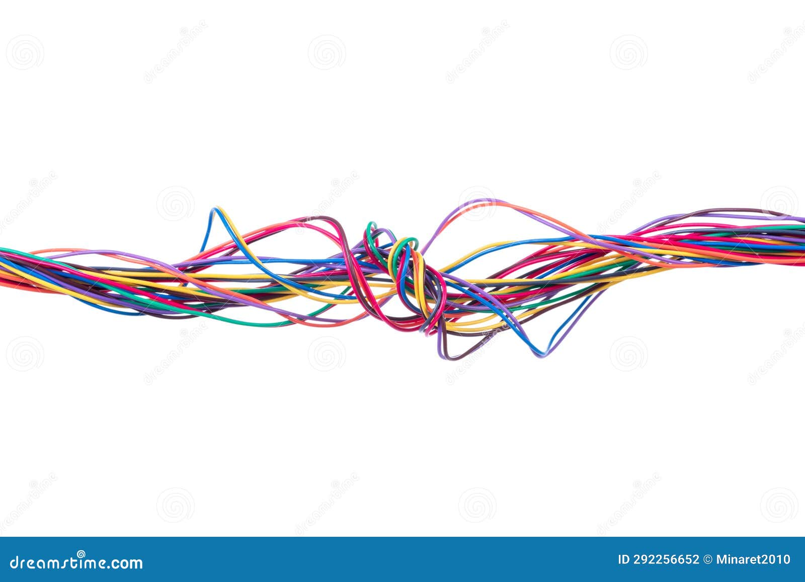 Color Cable Wire Isolated on White Stock Photo - Image of background ...