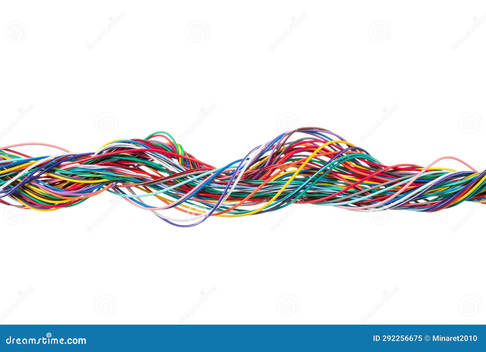 Color Cable On White Background, Top View Stock Photo | CartoonDealer ...