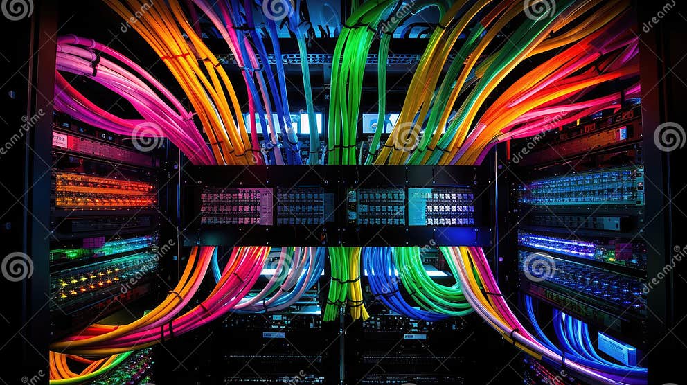 Color cabling stock illustration. Illustration of organization - 324974619