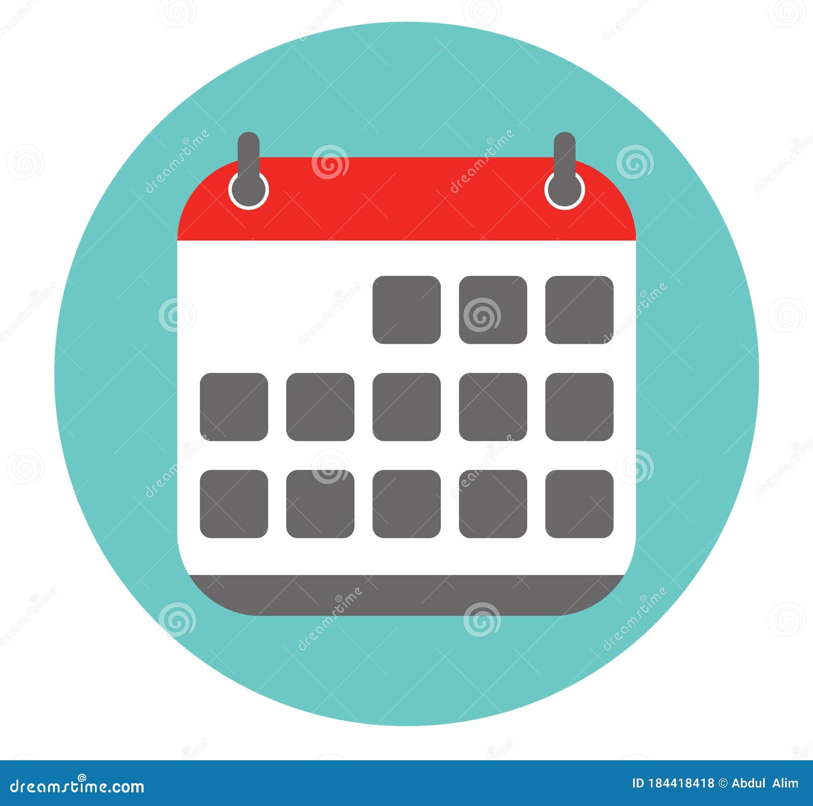 Color Calendar Flat Icon - Vector Stock Vector - Illustration of ...