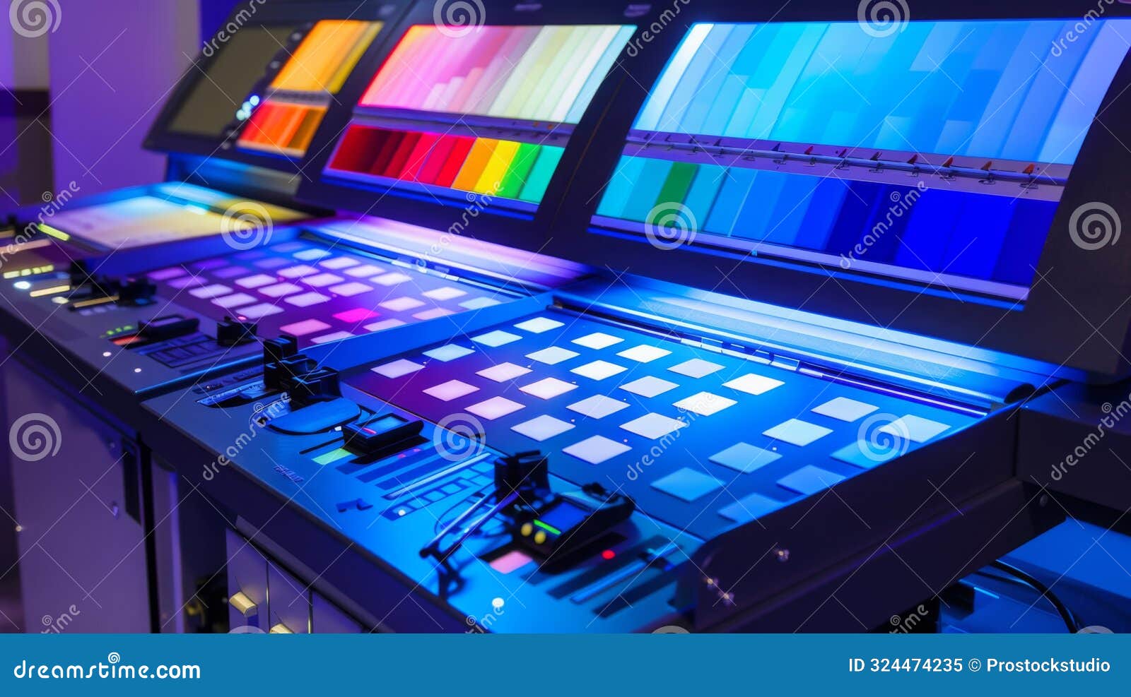 Color Calibration System with Control Panel Stock Image - Image of post ...