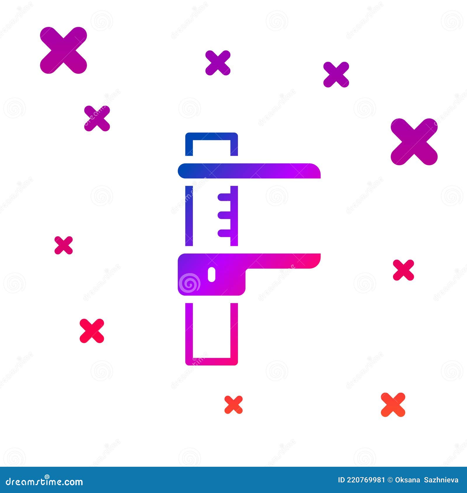 Color Calliper or Caliper and Scale Icon Isolated on White Background ...