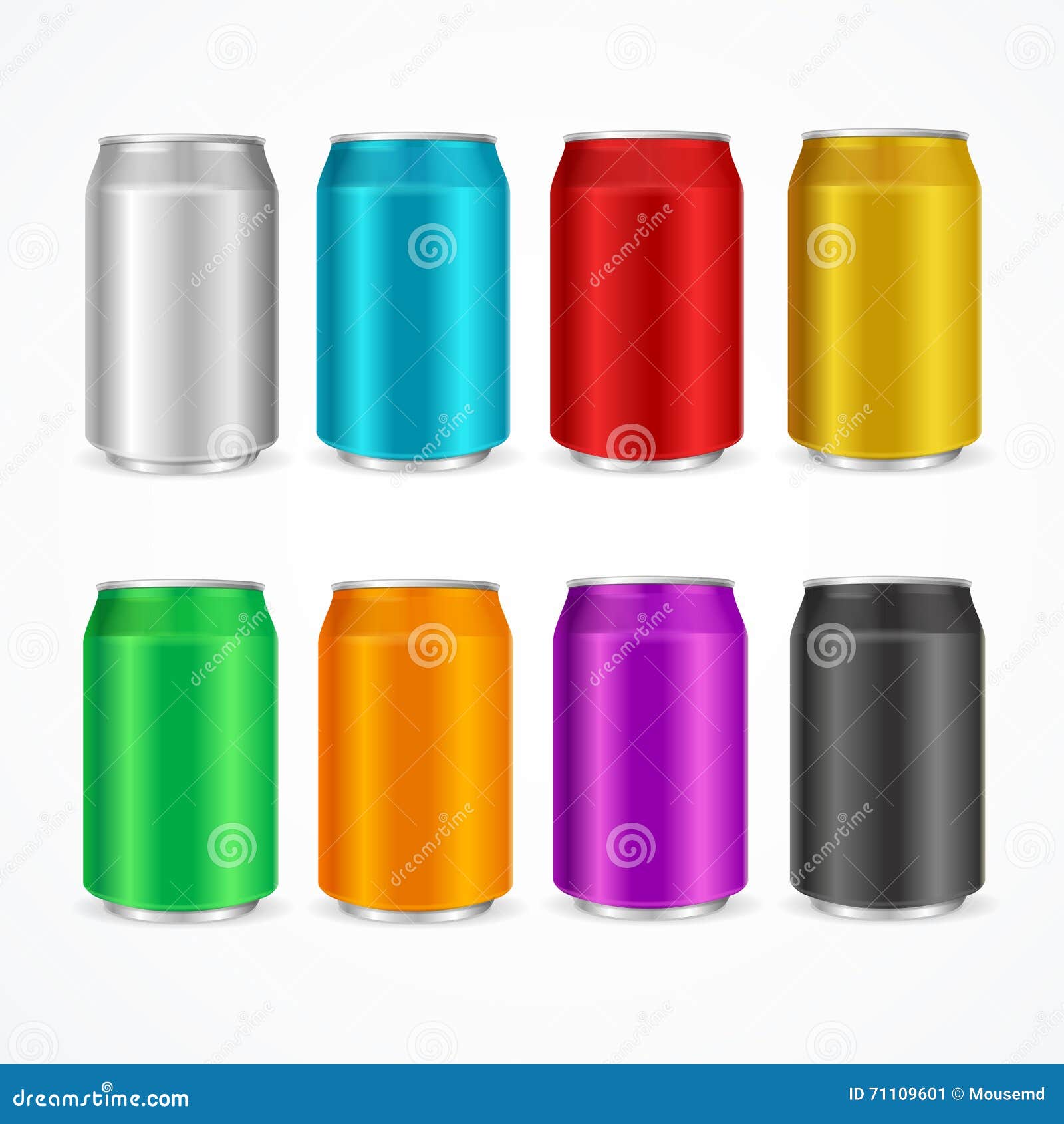 Color Cans Set. Vector stock vector. Illustration of purple - 71109601