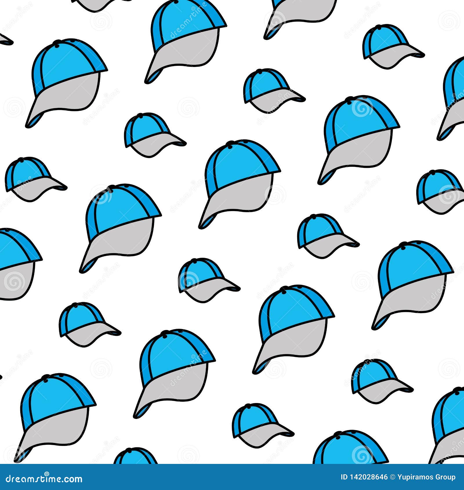 Color Cap Casual Textile Accessory Background Stock Vector ...