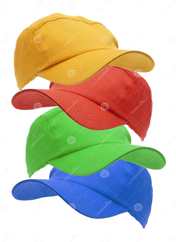 Color Caps stock photo. Image of headwear, colours, white - 13134586
